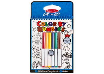 M&D - ON THE GO - COLOR BY NUMBERS BOOK -BLUE | Toyworld Frankston