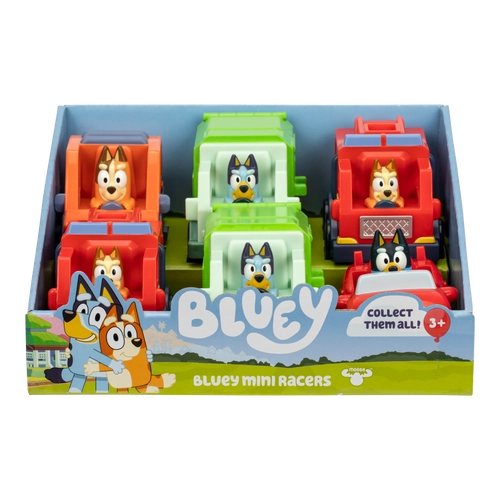 BLUEY MINI RACERS ASSORTED | Toyworld Frankston