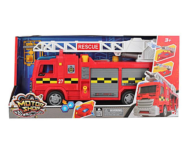 MOTOR SHOP LIGHTS AND SOUND PUMP ACTION FIRE ENGINE | Toyworld Frankston