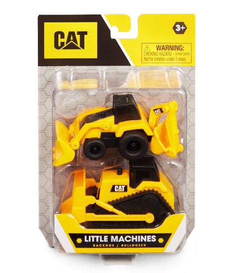 CAT CATERPILLAR LITTLE MACHINES 2 PACK - BACKHOE AND BULLDOZER