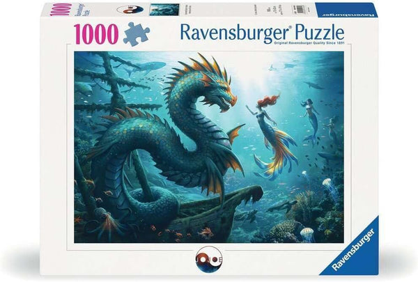 RAVENSBURGER ENCHANTED DEPTHS: DRAGON,MERMAID,TURTLES 1000PC | Toyworld ...