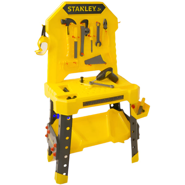 STANLEY JR 140PC WORKBENCH TOOL SET AND POWER DRILL