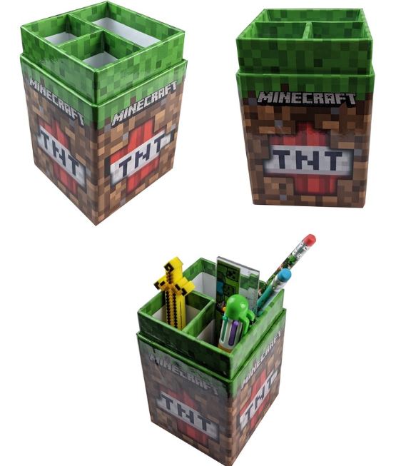 MINECRAFT - DESK CADDY STATIONARY SET | Toyworld Frankston