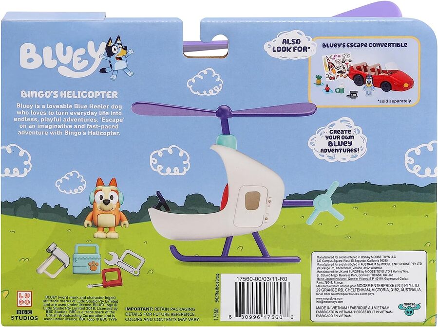 BLUEY - BINGO'S HELICOPTER