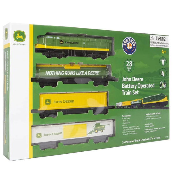JOHN DEERE BATTERY OPERATED TRAIN SET - Toyworld Frankston