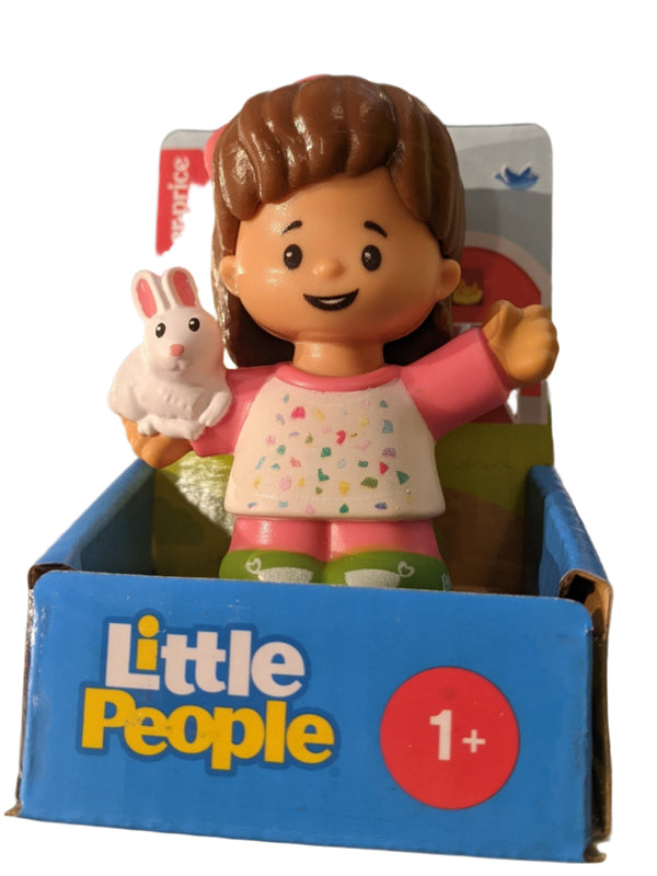 FISHER PRICE - LITTLE PEOPLE GIRL WITH RABBIT | Toyworld Frankston