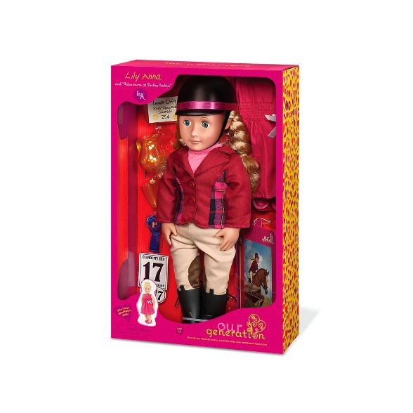 OUR GENERATION DELUXE LILY ANNA DOLL W/ BOOK LILY ANNA AND INADVENTURES ...