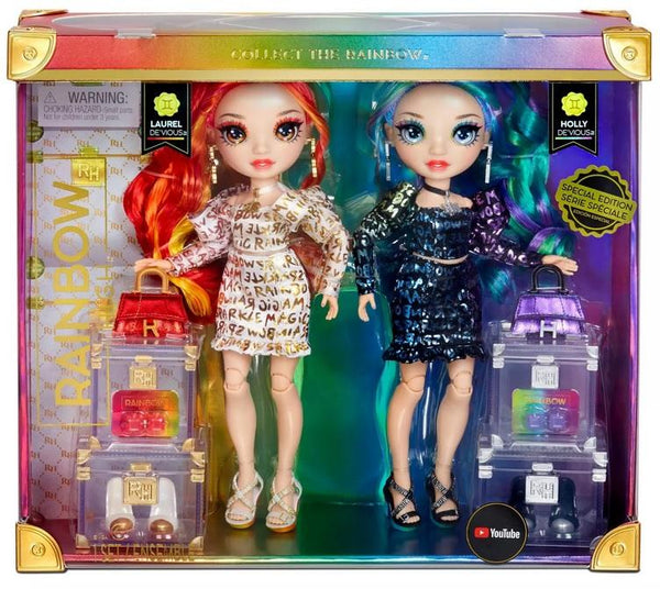 RAINBOW HIGH TWINS DOLL - HOLLY & LAUREL DEVIOUS - Toyworld Frankston