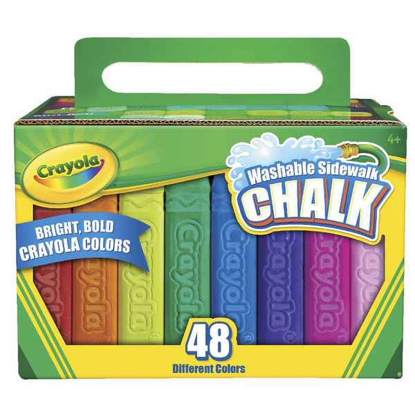 CRAYOLA 48 WASHABLE SIDEWALK CHALKS 48 COLOURS | Toyworld Frankston