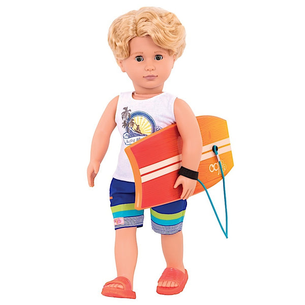OUR GENERATION SURFER BOY DOLL GABE BLONDE | Toyworld Frankston