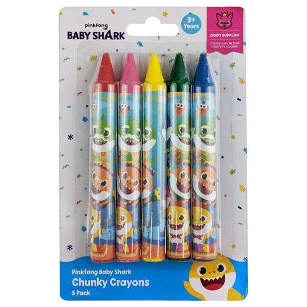 BABY SHARK CRAYONS 5PK