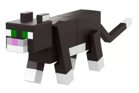 MINECRAFT CRAFT A FIGURINE - TUXEDD CAT | Toyworld Frankston