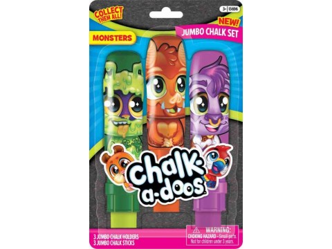 CHALK A DOOS SIDEWALK CHALK 3 PACK WITH HOLDER