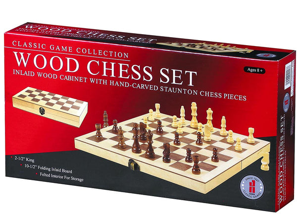 10.5" WOOD CHESS SET - Toyworld Frankston